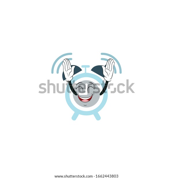 Alarm Cartoon Characters Design White Background Stock Vector (Royalty ...