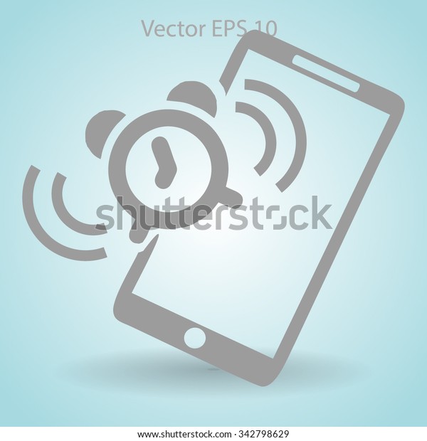 Alarm Clock Calling On Phone Vector Stock Vector (Royalty Free ...