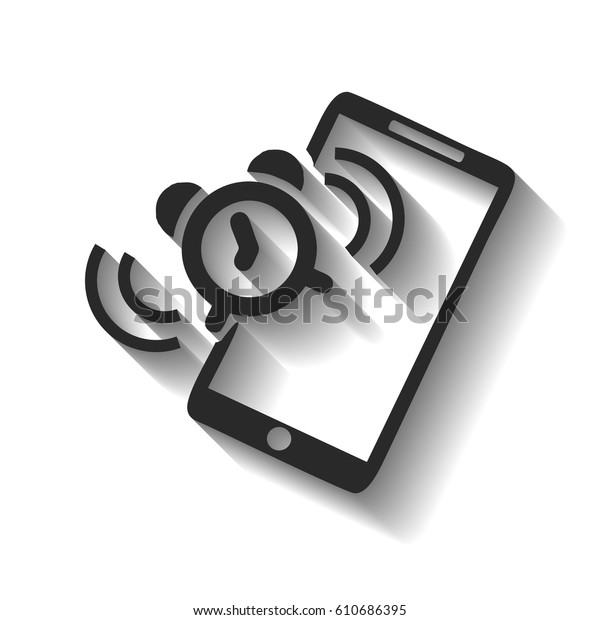 Alarm Clock Calling On Phone Vector Stock Vector (Royalty Free ...