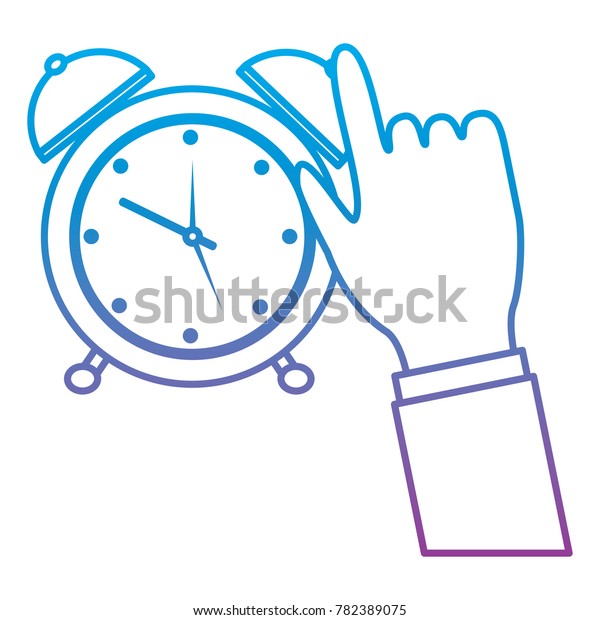 Alarm Clock Hand Time Icon Image Stock Vector (Royalty Free) 782389075 ...
