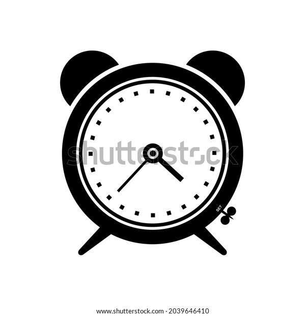 Alarm Clock Icon Design Isolated White Stock Vector (Royalty Free ...