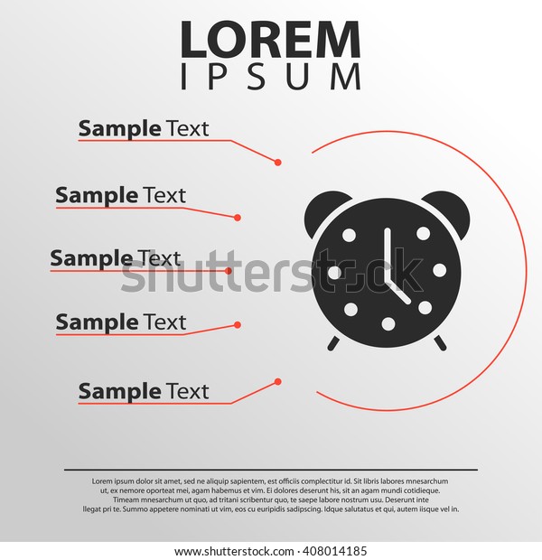 Alarm Clock Icon Infographics Template Stock Vector (Royalty Free ...