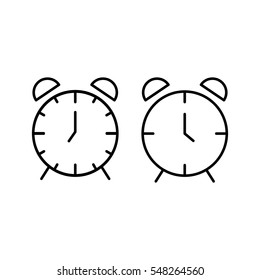 Alarm Clock Icon On White Background Stock Vector (Royalty Free ...