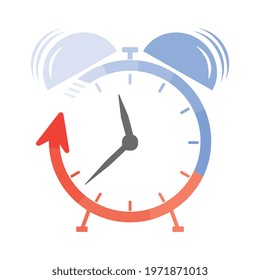 Alarm Clock Icon Running Time Symbol Stock Vector (Royalty Free ...