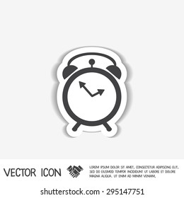 Alarm Clock Icon Symbol Morning Alarm Stock Vector (Royalty Free ...