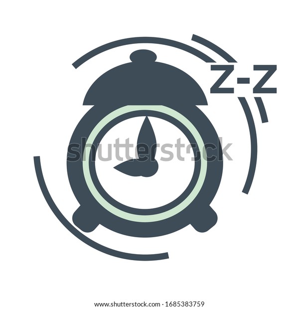 Alarm Clock Isolated Outline Icon Awaking Stock Vector (Royalty Free ...