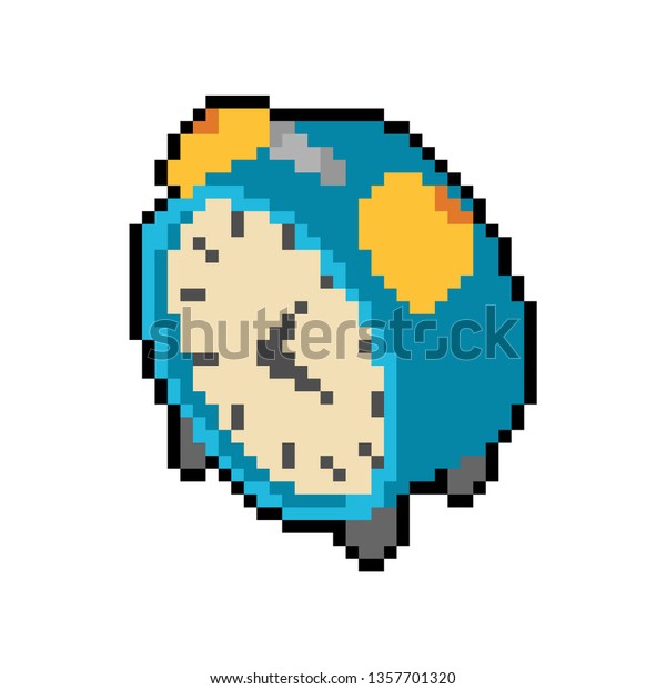 Alarm Clock Pixel Art Clock 8 Stock Vector (Royalty Free) 1357701320 ...