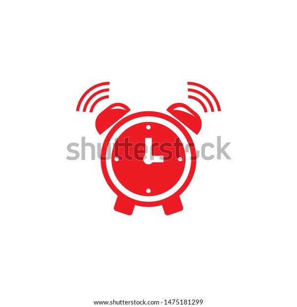 Alarm Clock Ringing Icon Modern Design: vector de stock (libre de ...
