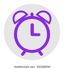 Alarm Clock Sign Illustration Vector Violet Stock Vector (Royalty Free ...