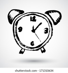 Alarm Clock Sketch Stock Vector (Royalty Free) 171310634 | Shutterstock