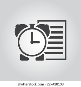 Alarm Clock Symbol Time Management Icons Stock Vector (Royalty Free ...