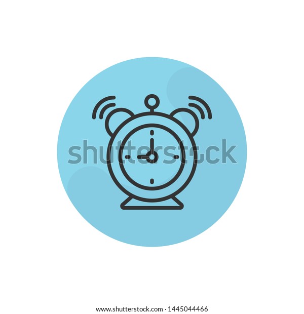 Alarm Clock Vector Illustration Outline Sign Stock Vector (Royalty Free ...