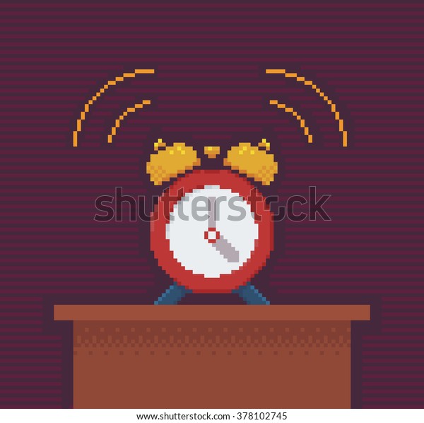 「Alarm Clock Vector Illustration Pixel Art」のベクター画像素材（ロイヤリティフリー） 378102745