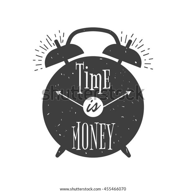 Alarm Clock Vintage Typographic Poster Vector Stock Vector (Royalty ...