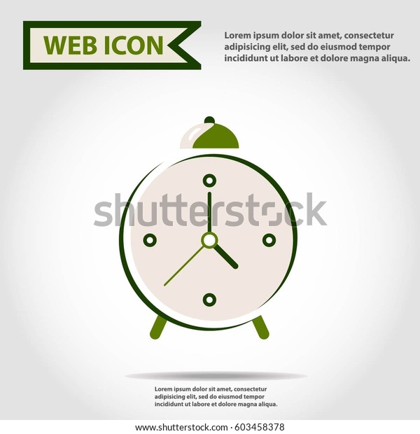 Alarm Clock Web Icon Busy People Stock Vector (Royalty Free) 603458378 ...
