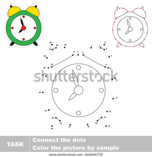 Alarm Dot Dot Educational Game Kids Stock Vector (Royalty Free ...