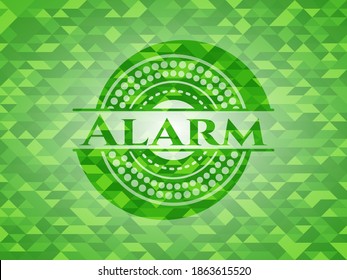 Alarm Green Mosaic Emblem Vector Illustration Stock Vector (Royalty ...