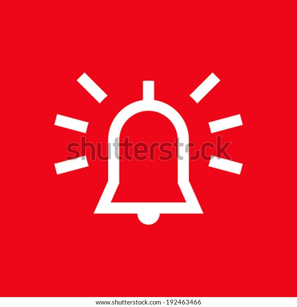 Alarm Icon On Red Background: stockvector (rechtenvrij) 192463466 ...