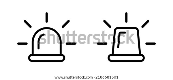 Alarm Siren Vector Icon Set Emergency Stock Vector (Royalty Free ...