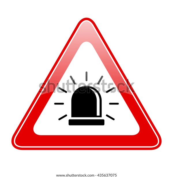 Alarm Siren Warning Sign Vector Illustration Stock Vector (Royalty Free ...