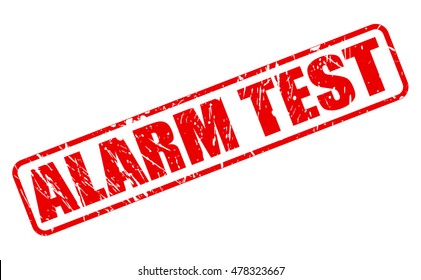 Alarm Test Red Stamp Text On Stock Vector (Royalty Free) 478323667 ...