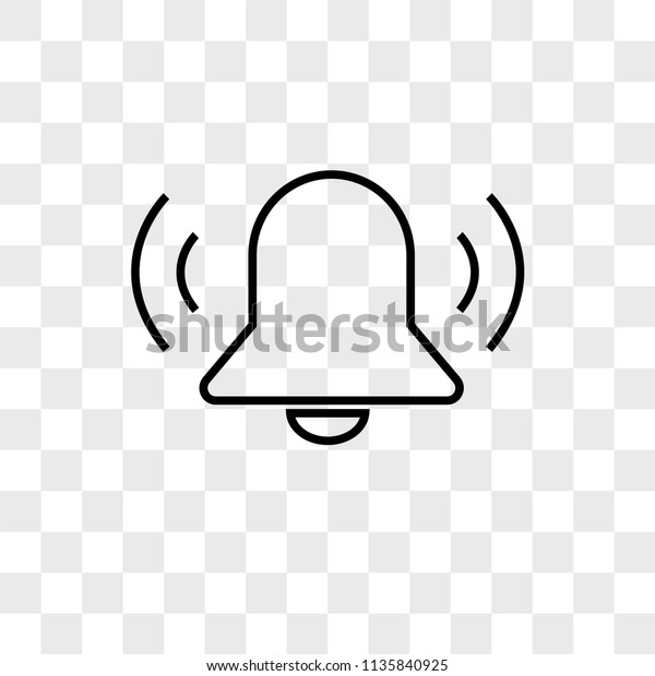 Alarm Vector Icon On Transparent Background Stock Vector (Royalty Free ...