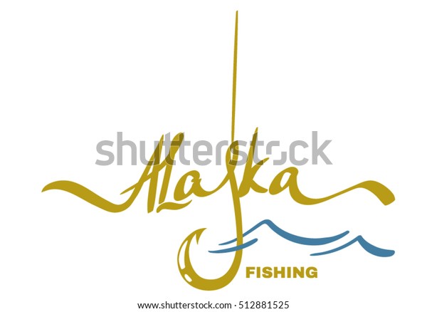 Alaska Fishing Design Stock Vector (Royalty Free) 512881525 | Shutterstock