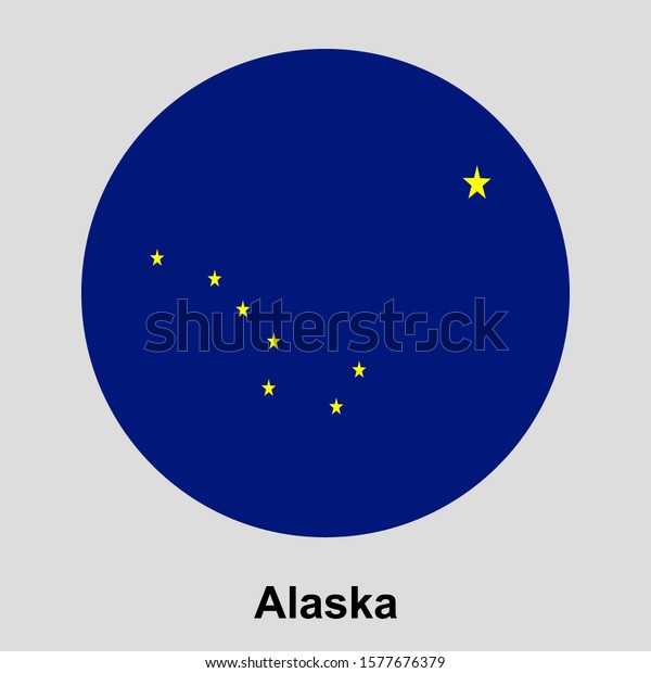 Alaska Flag Icon Isolated Vector Illustration Stock Vector (Royalty ...