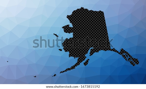Alaska Geometric Map Stencil Shape Alaska Stock Vector (Royalty Free ...