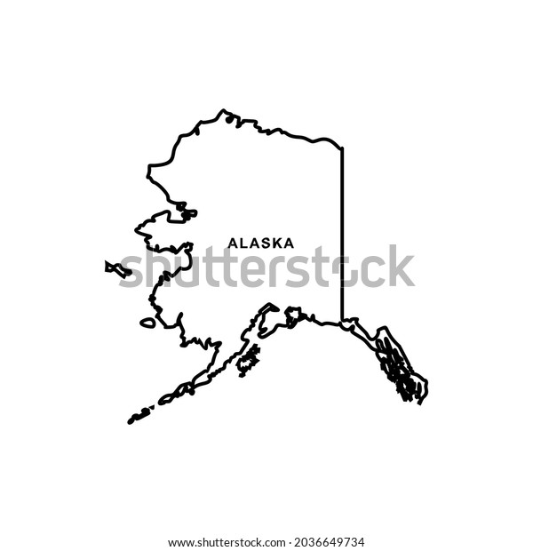 Alaska Map Icon Alaska Icon Vector Stock Vector (Royalty Free ...