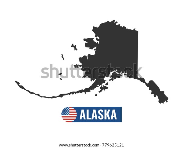 Alaska Map Isolated On White Background Stock Vector (Royalty Free ...