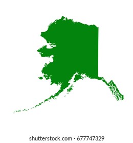 Alaska Map Vector Illustration Stock Vector (Royalty Free) 677747329 ...