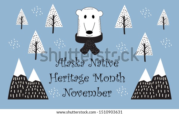 Alaska Native American Heritage Month Celebrated Stock Vector (Royalty ...