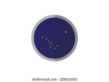 Alaska State Flag Circle Shape Symbol Stock Vector (Royalty Free ...