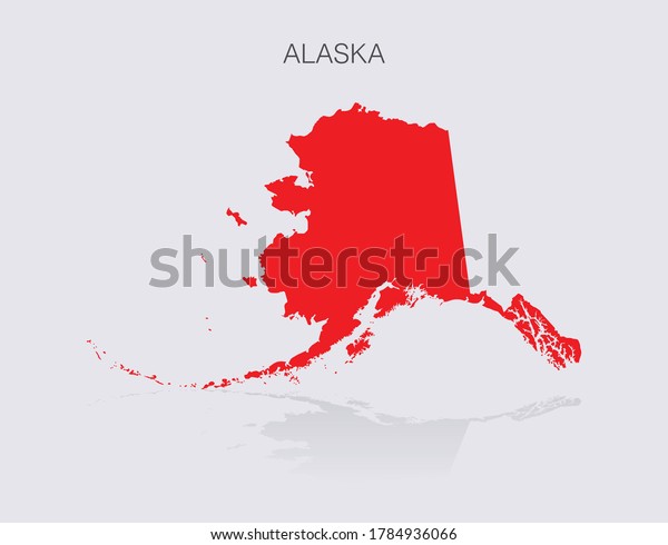 Alaska State Map Outline Isolated Infographics Stock Vector (Royalty ...