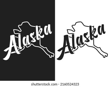 Alaska Vector Illustration Black White Logo Stock Vector (Royalty Free ...