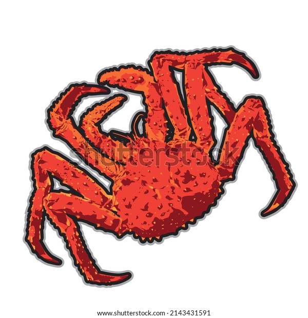 Alaskan King Crab Vector Isolated White: Vector có sẵn (miễn phí bản ...