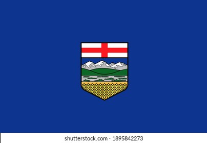 Albertan Provincial Official Flag Symbol Canada Stock Illustration ...