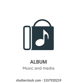 Album Vector Icon On White Background Stock Vector (Royalty Free ...