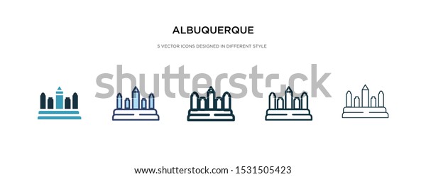 Albuquerque Icon Different Style Vector Illustration Stock Vector ...