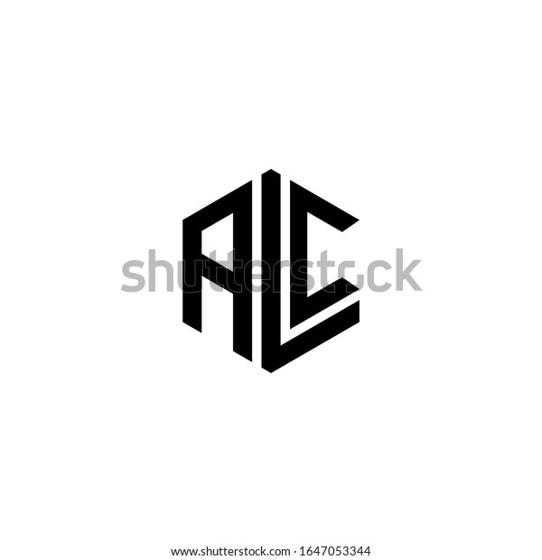 Alc Letter Logo Design Polygon Monogram Stock Vector (Royalty Free ...