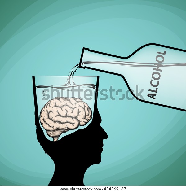 Alcohol Addiction Violation Brain Functions Stock Stock Vector (Royalty ... Alcohol Addiction Violation Brain Functions Stock Stock Vector (Royalty ...