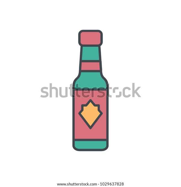 Alcohol Bottle Cartoon Icon Vector Object Stock Vector (Royalty Free ...
