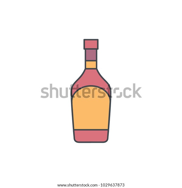 Alcohol Bottle Cartoon Icon Vector Object Stock Vector (Royalty Free ...