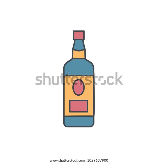 Alcohol Bottle Cartoon Icon Vector Object Stock Vector (Royalty Free ...