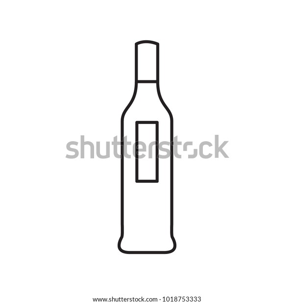 Alcohol Bottle Outline Icon Vector Object Stock Vector (Royalty Free ...