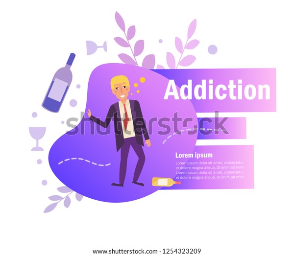 Alcohol Dependence Vector Cartoon Isolated Art Stock Vector (Royalty ...