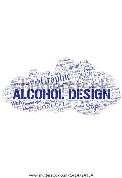 Alcohol Design Word Cloud Wordcloud Made Stock Vector (Royalty Free ...
