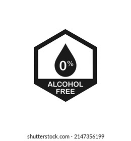 Alcohol Free Logo Design Template Illustration Stock Vector (Royalty ...