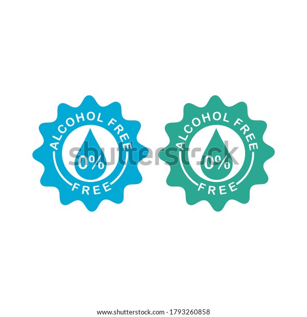 Alcohol Free Logo Design Template Illustration Stock Vector (Royalty ...